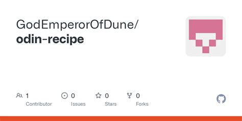 Github Godemperorofduneodin Recipe