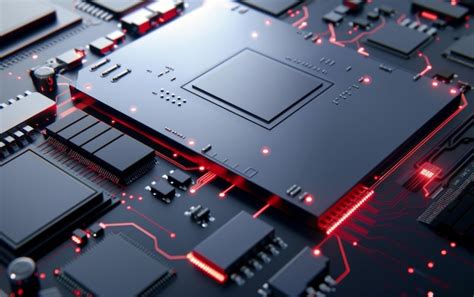 Premium Photo Processor Microcontroller Computer Motherboard Background