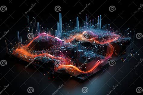 dynamic data flow in a digital world stock illustration illustration of black technology