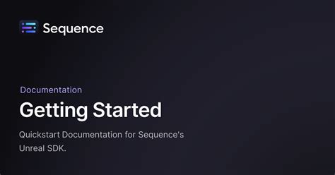 Getting Started Sequence Docs