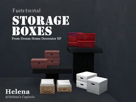 The Sims 4 Functional Storage Boxes From Dream Home Decor Micat Game