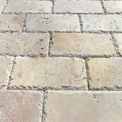 Walnut Travertine Paver 12x24 Tumbled 1 25 Inch — Solidshape