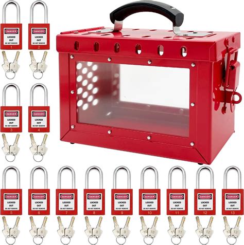 Safby Lockout Tagout Box Kit Portable Safety Group Padlock
