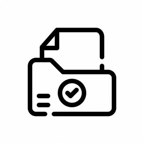 File Storage Check Mark Office Material Folder Icon Download On