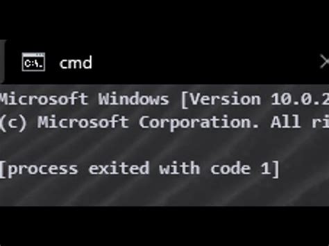 Fix Command Prompt Error Process Exited With Code On Windows YouTube