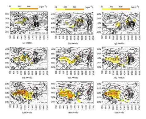 Synoptic Maps For Southeastward Event At 500 Hpa 700 Hpa And 850 Hpa