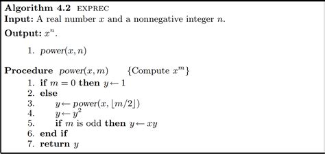 Solved Algorithm 42 Exprec Input A Real Number X And A