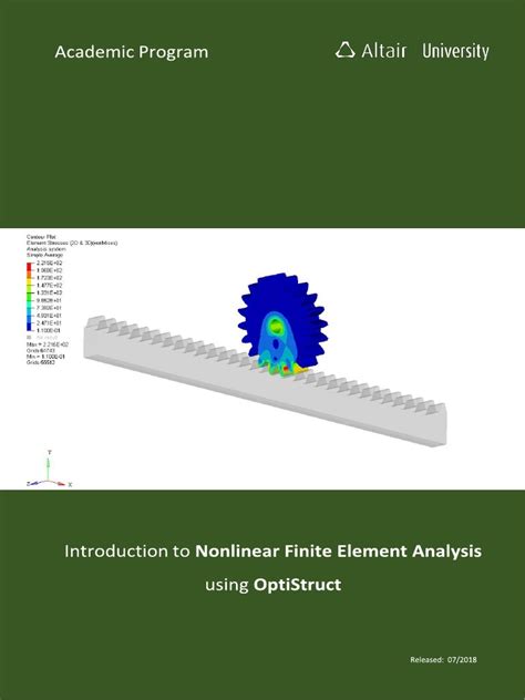 Nonlinear Fea 2018 07 Pdf Elasticity Physics Deformation