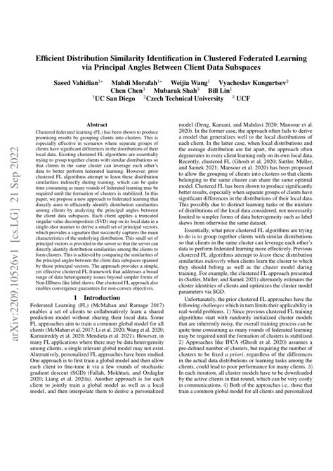 Pdf Efficient Distribution Similarity Identification In Clustered