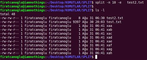Örneklerle Linuxta Split Komutu Nasıl Kullanılır Linux Data Linux Sysadmin