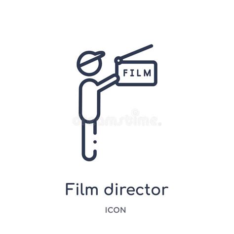 Linear Film Director Icon From Cinema Outline Collection Thin Line