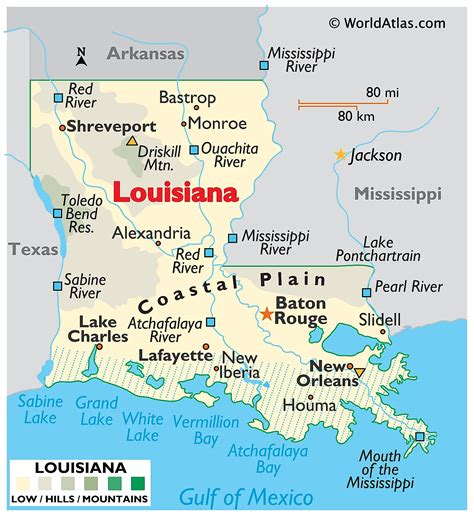 Louisiana Map Printable