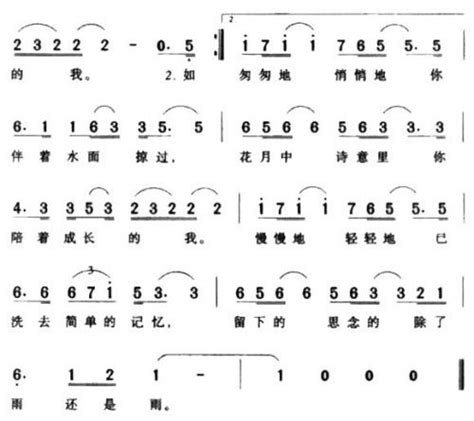 雨季 歌谱 简谱