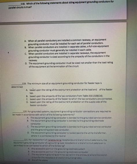 Solved 118 Which Of The Following Statements About Sizing