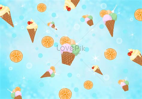아이스크림 배경 일러스트 무료 다운로드 Lovepik