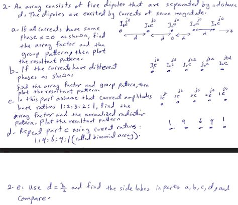 Solved 2 An Array Consists Of Five Dipoles That Are