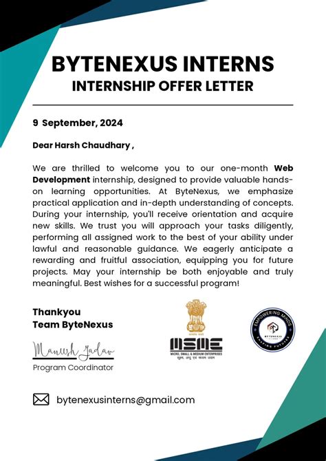 Harsh Chaudhary On Linkedin Bytenexus Web Internship Bytenexus Newopportunities Careergrowth