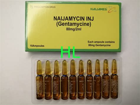 Gentamicin Injection 80mg 2ml Antibiotics Medicines Bp Usp