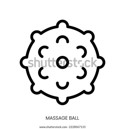 Massage Ball Icon Line Art Style Stock Vector Royalty Free 2228067133 Shutterstock