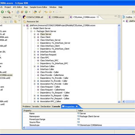 The Corba Model For Client Server System After Applying Transformation