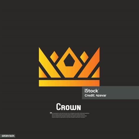 기하학적 인 빈티지 크라운입니다 디자인 벡터입니다 로얄 킹 퀸 고급 호텔에 대한 스톡 벡터 아트 및 기타 이미지 고급 호텔 공주 금 금속 Istock