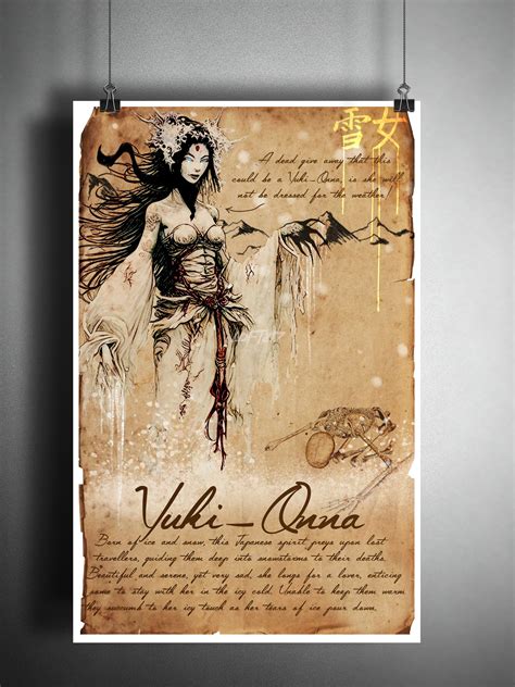 Yuki Onna Japanese Yokai Ice Spirit Horror Art Myths Monsters And Cryptids Myths Monsters