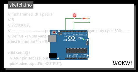 Led Resistor Wokwi Esp32 Stm32 Arduino Simulator