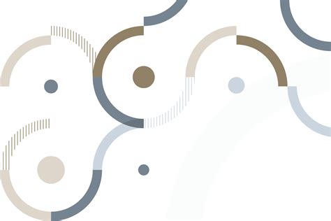 Abstract Geometric Semicircles On White Background Design With Decorative Line Half Circle Shape