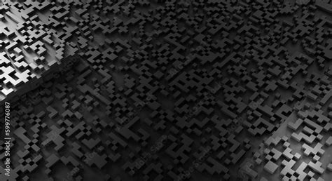 Cube Pixel Background Texture Pixel Pattern Wallpaper Dark Black Geometric Mosaic Square