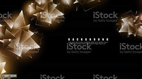 겹치는 빛나는 삼각형이 있는 추상적 배경입니다 격리 된 검은 색 배경 Eps 10의 벡터 그림 3차원 형태에 대한 스톡 벡터 아트 및 기타 이미지 Istock