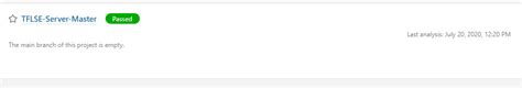 the main branch has no lines of code c sonarqube server