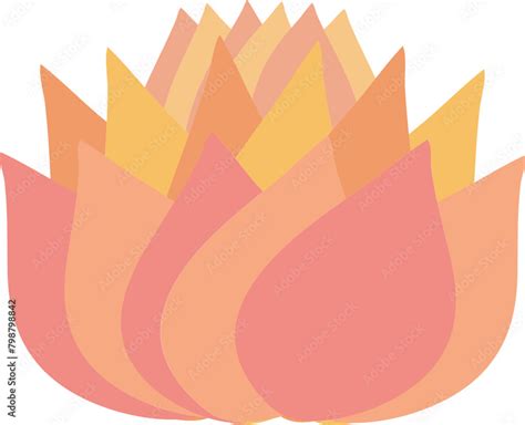 연꽃 벡터 일러스트 디자인 Stock Vector Adobe Stock