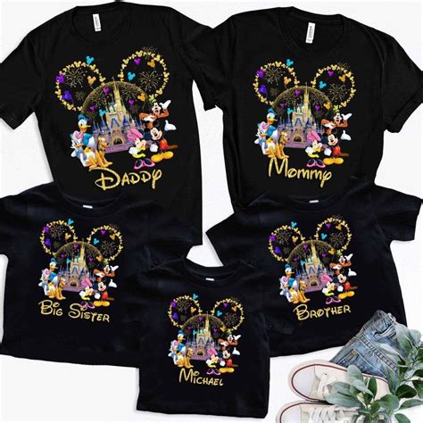 Camisa Personalizada De La Familia Disney Camisa Disney Etsy España