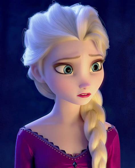 An Image Of A Frozen Princess With Long Hair