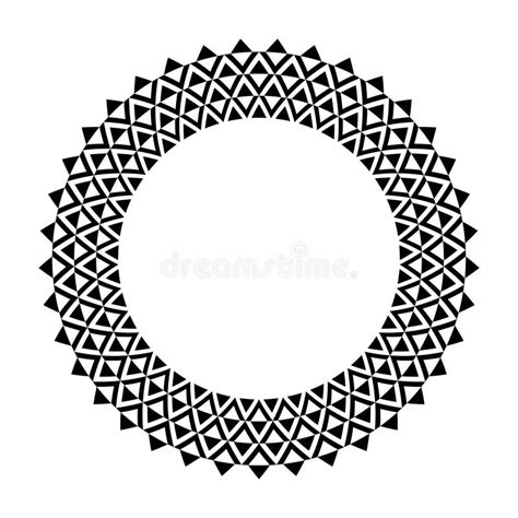 Abstract Decorative Radial Circle Pattern For Round Frame Stock Vector Illustration Of Rosette