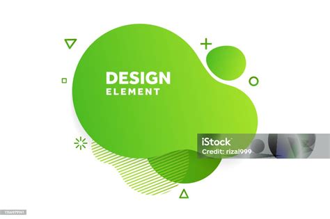 독특한 추상 그래픽 요소입니다 그라데이션 모양의 에코 배너 프리젠 테이션 또는 전단지를위한 디자인 템플릿 추상 형성 녹색 동적