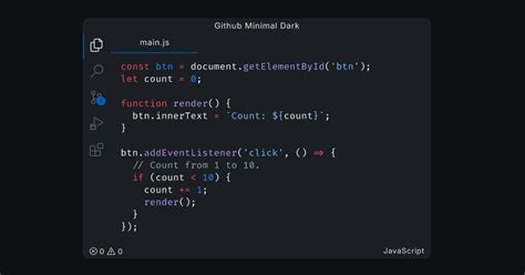 Github Minimal Theme By Dominic Egginton Vs Code Themes
