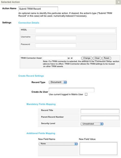 using a custom form to create trim records trim and hprm manuals squiz matrix 5 documentation