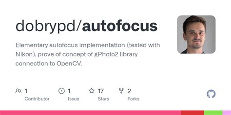 Github Dobrypdautofocus Elementary Autofocus Implementation Tested With Nikon Prove Of