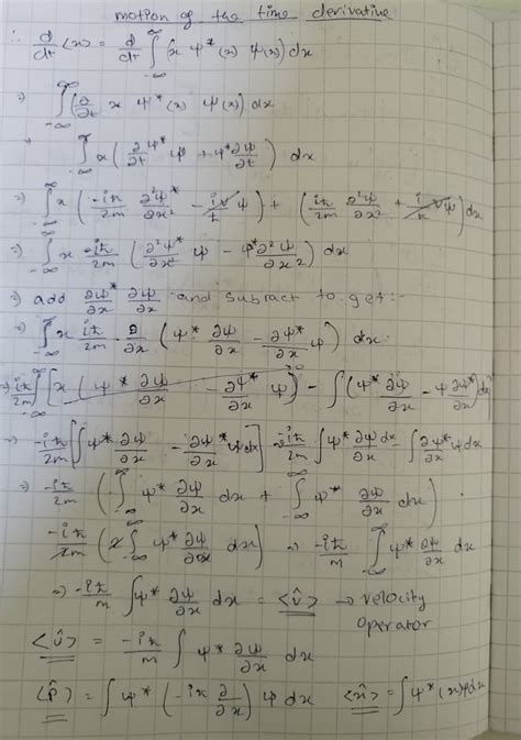 Normalization Of The Wave Function And Derivations Of Operators Qm