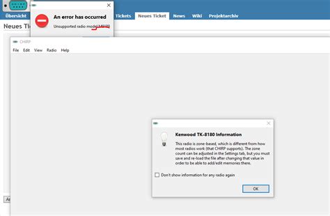 Bug Kenwood TK EU Model No Readout CHIRP