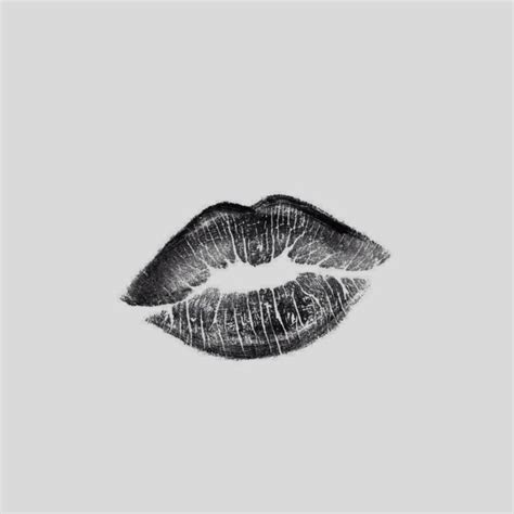 Stylish Black And White Lip Art