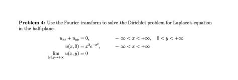 solved problem 4 use the fourier transform to solve the
