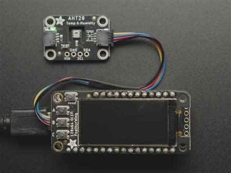 Assembled Adafruit Featherwing Oled 128x64 Oled Add On Stemma Qt Qwiic Id 6313