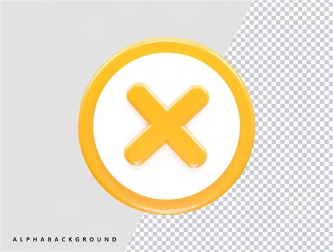 Premium Psd Wrong Icon 3d Render Illustration Vector