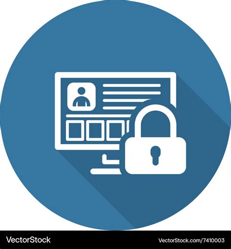 Personal Data Protection Icon Flat Design Vector Image