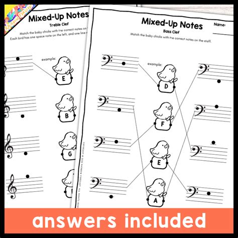 Easter Spring Themed Beginner Music Worksheets For Piano Elementary