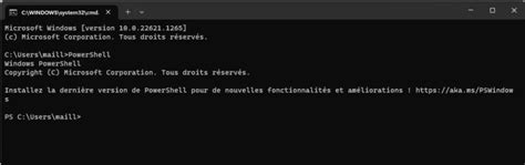 Lancer Powershell Depuis Cmd