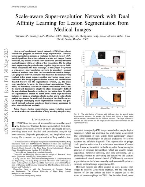 Scale Aware Super Resolution Network With Dual Affinity Learning For Lesion Segmentation From
