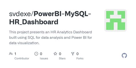 Github Svdexepowerbi Mysql Hrdashboard